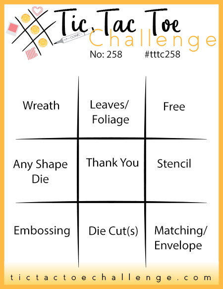 TTTC258 - Featured Designer Felicita - Tic Tac Toe Challenge